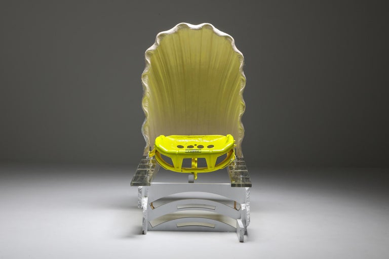 Functional art Chair "Plexi Shell Throne" by Lionel Jadot For Sale at ...