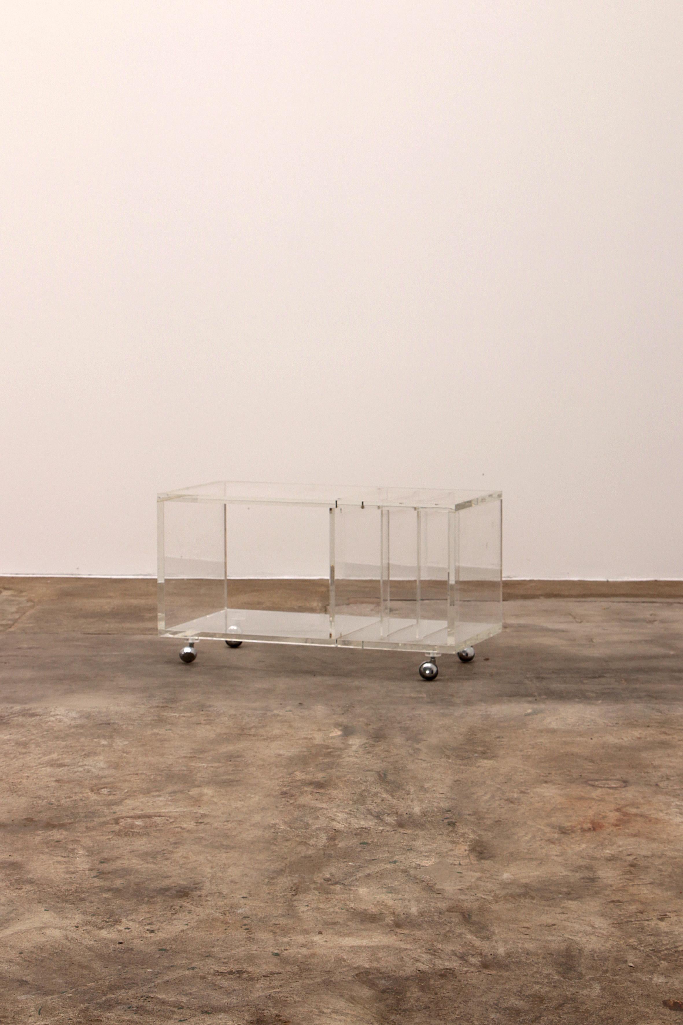 Plexiglass Audio Table with Lp Compartments, circa 1970s For Sale at ...