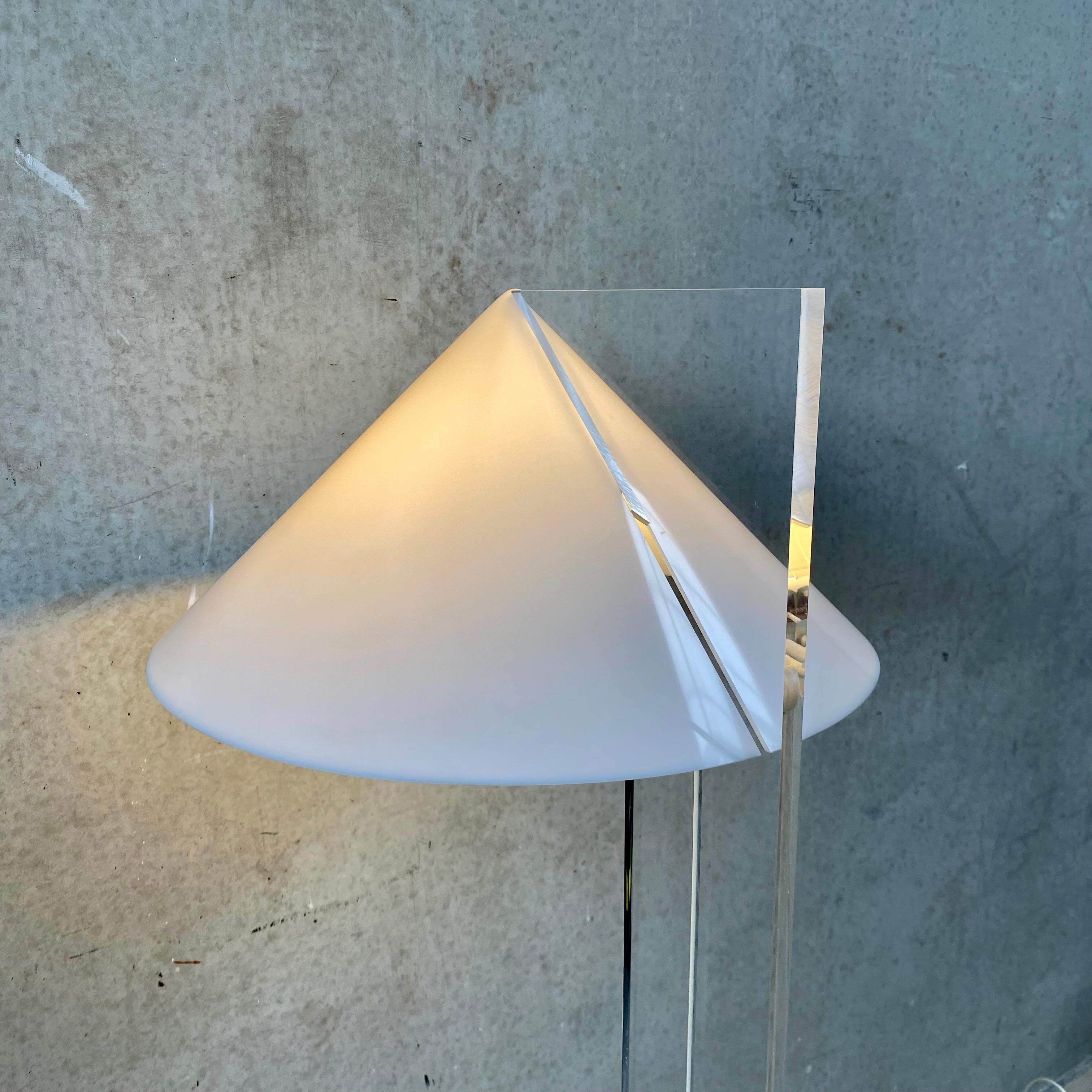 Plexiglass Floor Lamp 'Cone' by Harco Loor Haarlem, Netherlands 1970s ...