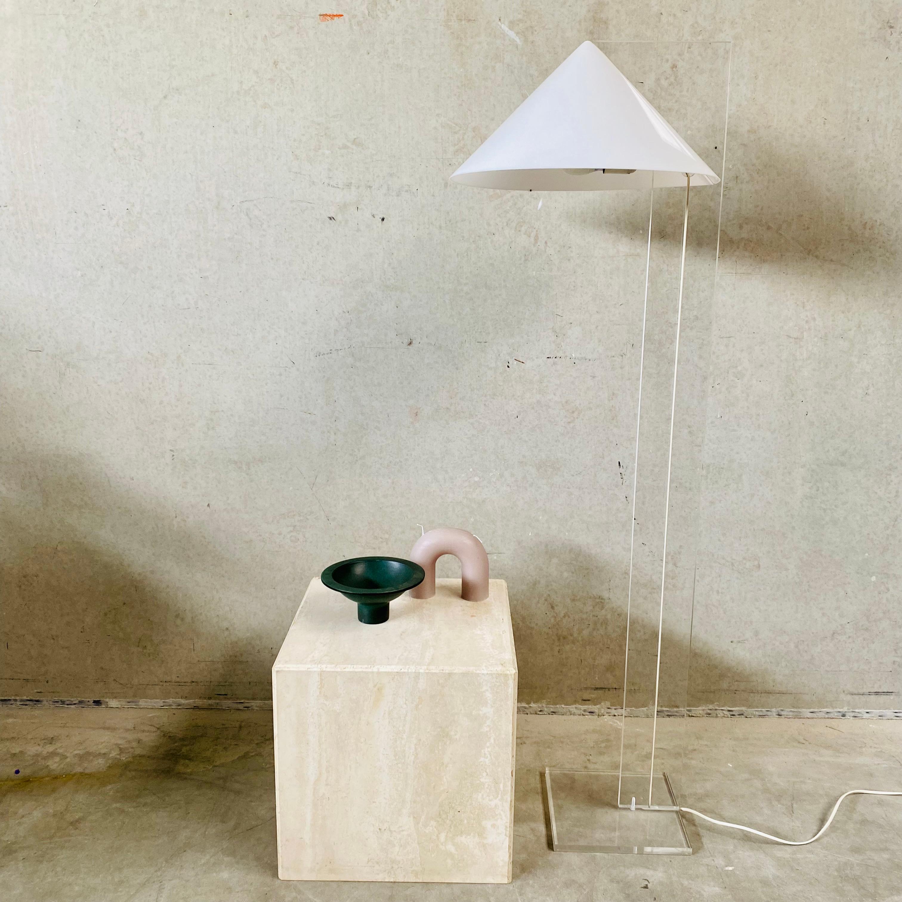 Plexiglass Floor Lamp 'Cone' by Harco Loor Haarlem, Netherlands 1970s ...