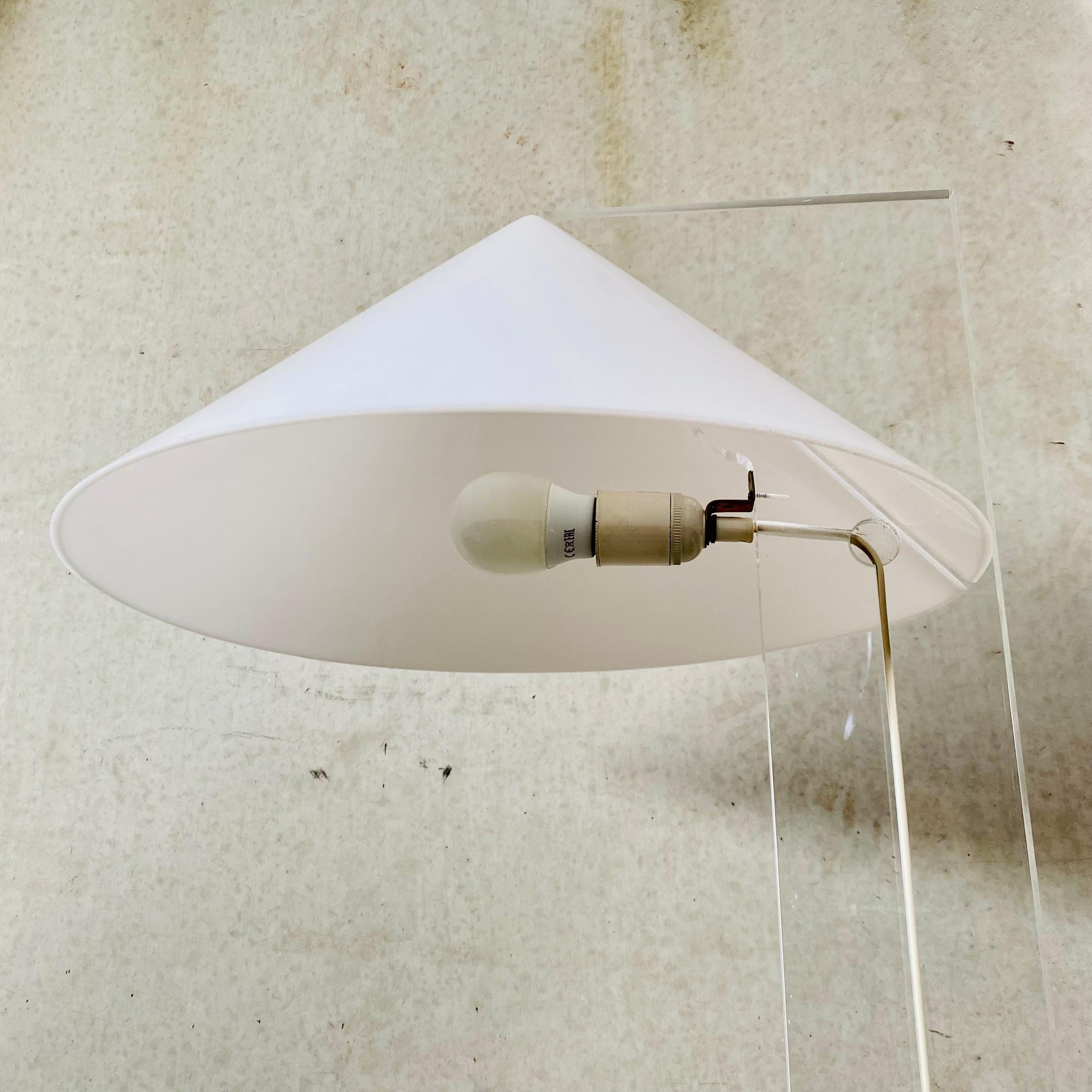 Plexiglass Floor Lamp 'Cone' by Harco Loor Haarlem, Netherlands 1970s ...