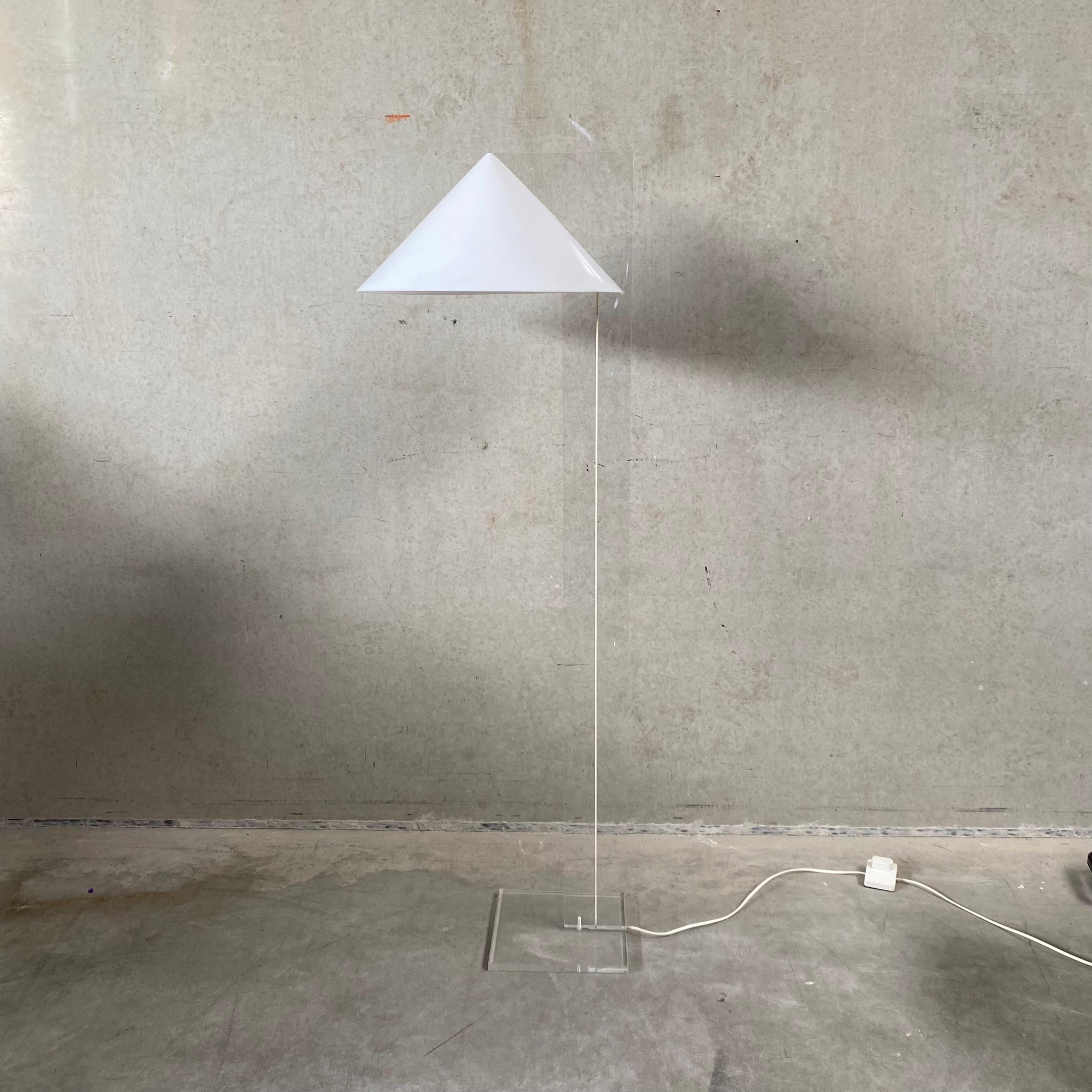 Plexiglass Floor Lamp 'Cone' by Harco Loor Haarlem, Netherlands 1970s ...