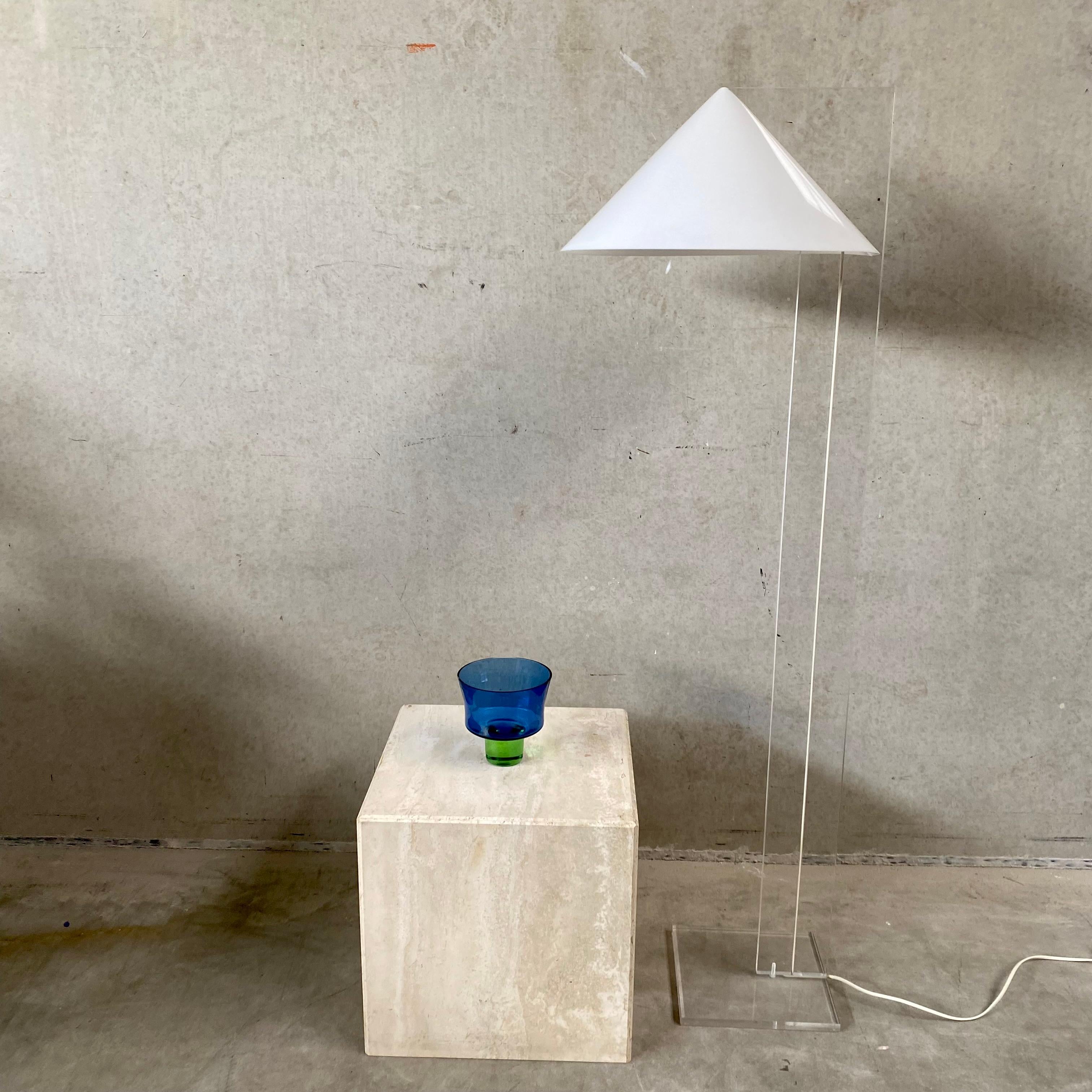 Plexiglass Floor Lamp 'Cone' by Harco Loor Haarlem, Netherlands 1970s ...