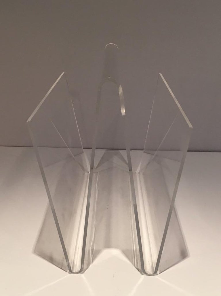 Plexiglass Magazine Rack, Ftrench Work, Circa 1970 For Sale at 1stDibs ...