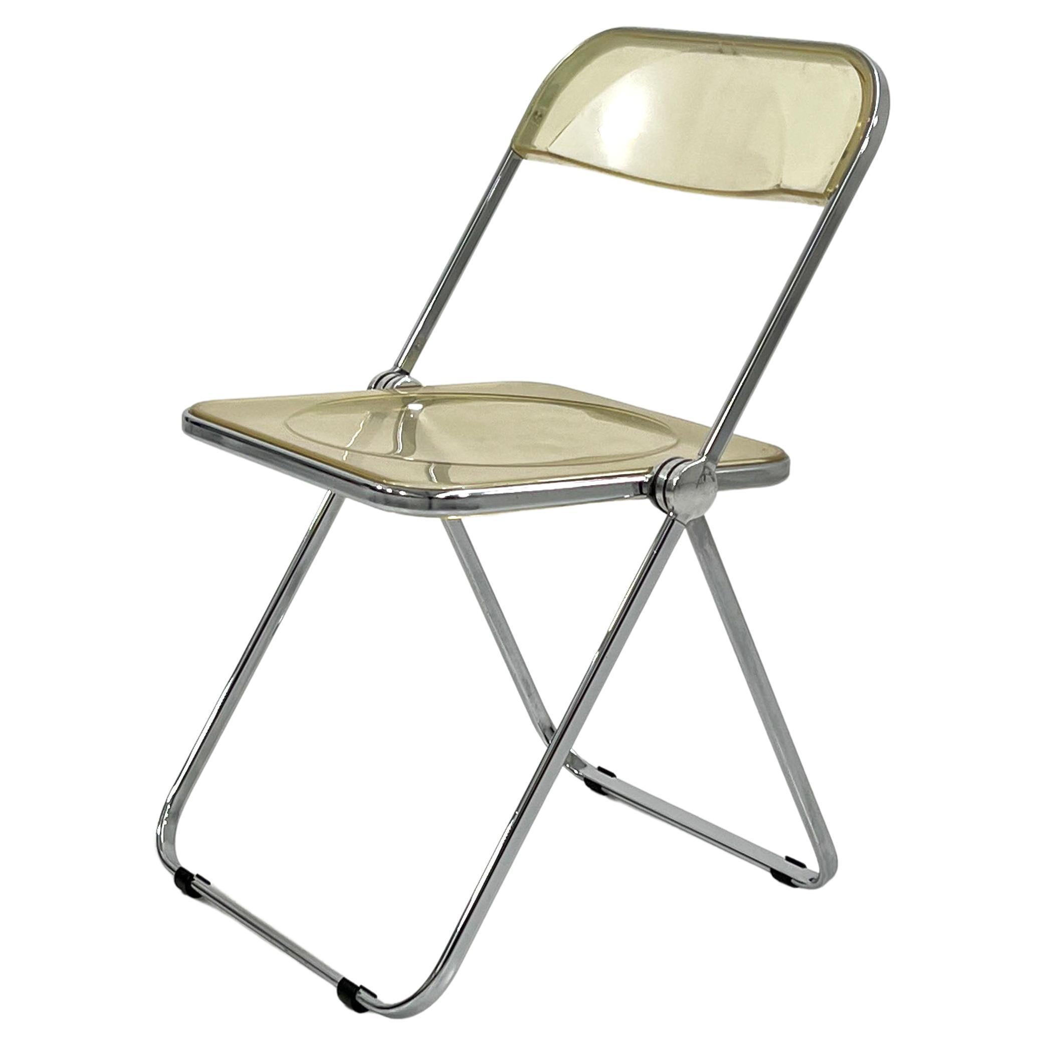 Chaise pliante transparente Plia de Giancarlo Piretti pour Anonima ...