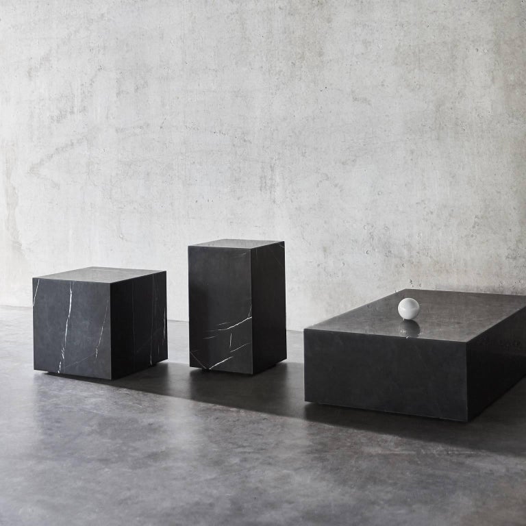 Plinth, Low, White Marble For Sale at 1stDibs