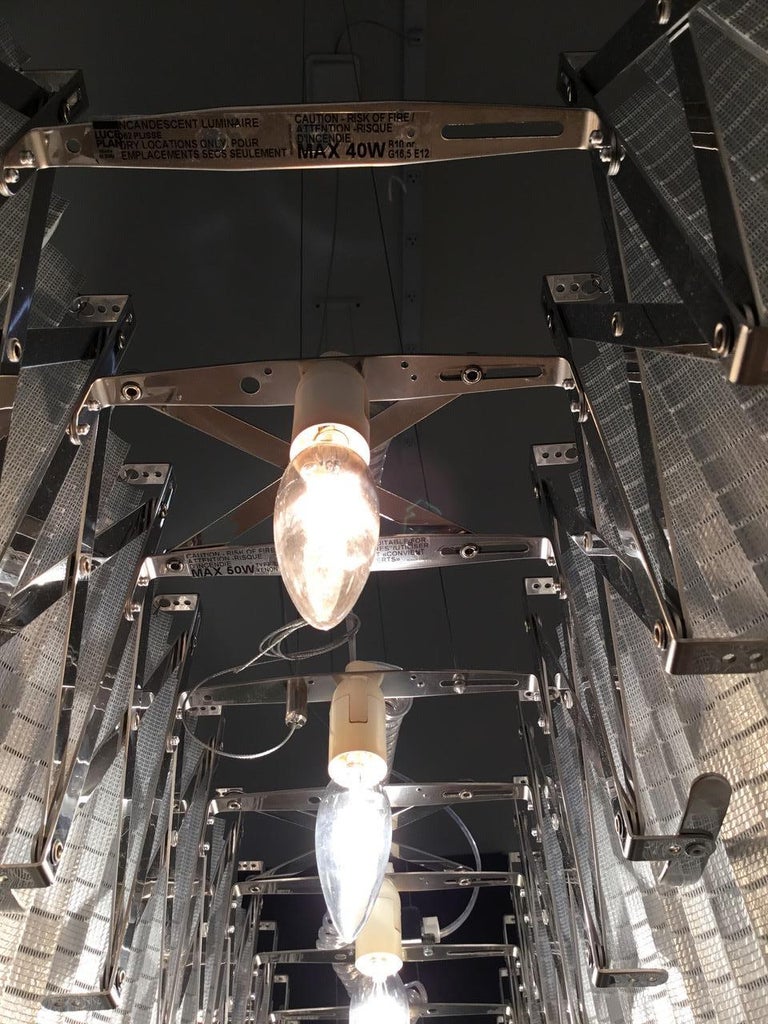 Plisse Width Adjusting Suspension Lamp by Inga Sempe for Luceplan For ...