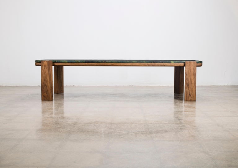 Plural Table by Levi Christiansen in Solid Walnut and Marble For Sale ...