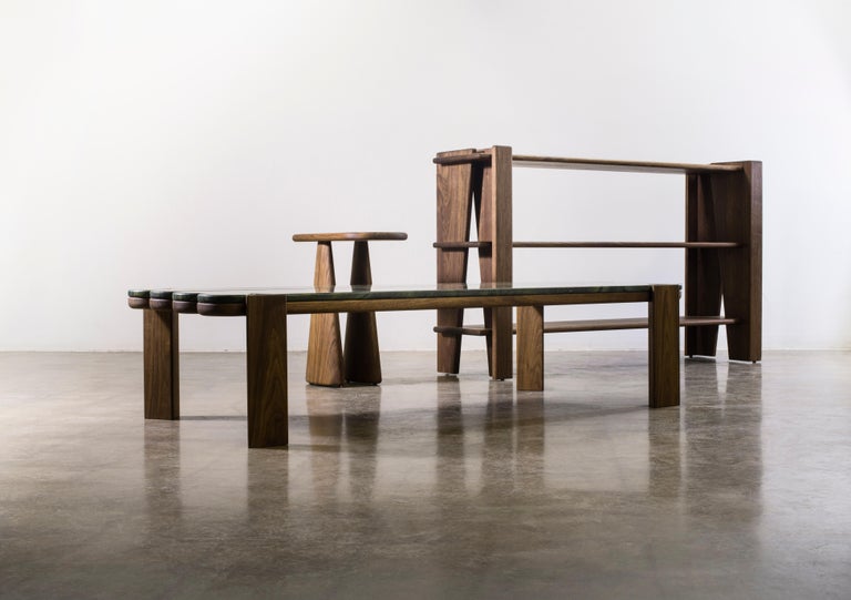 Plural Table by Levi Christiansen in Solid Walnut and Marble For Sale ...