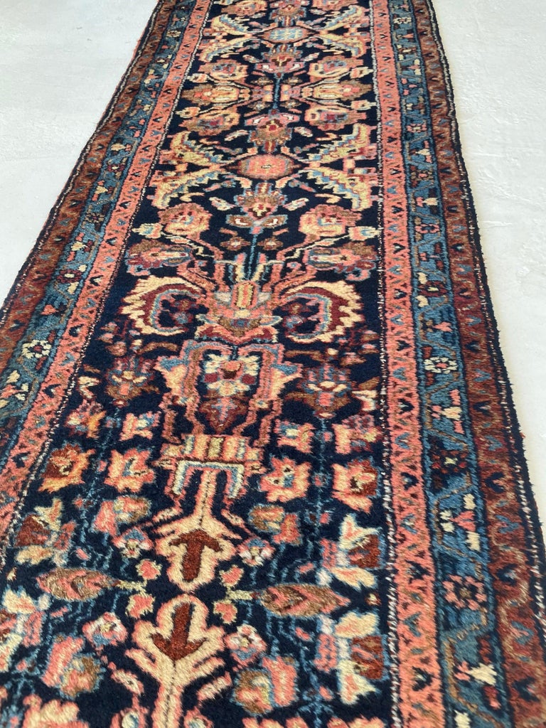 Plush Full Pile Long and Narrow Antique Runner, circa 1930's For Sale ...