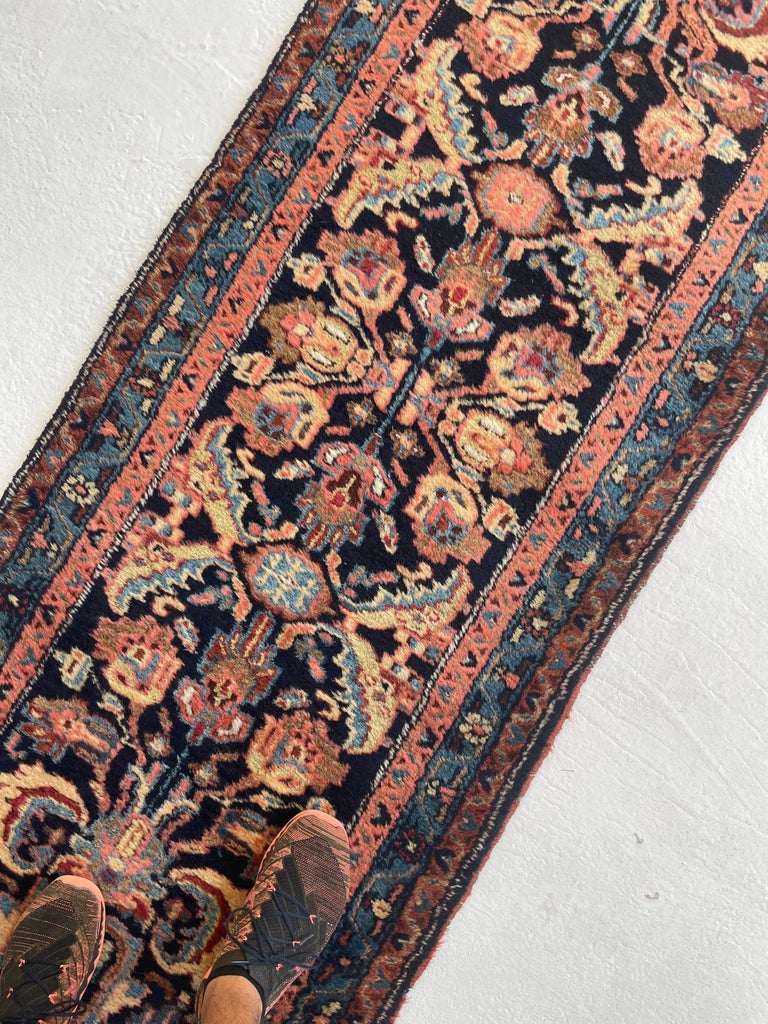 Plush Full Pile Long and Narrow Antique Runner, circa 1930's For Sale ...