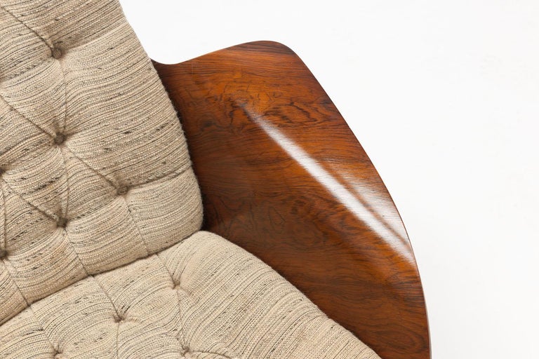 Plycraft Walnut Plywood Swivel 'Mr. Chair' by George Mulhauser at 1stDibs