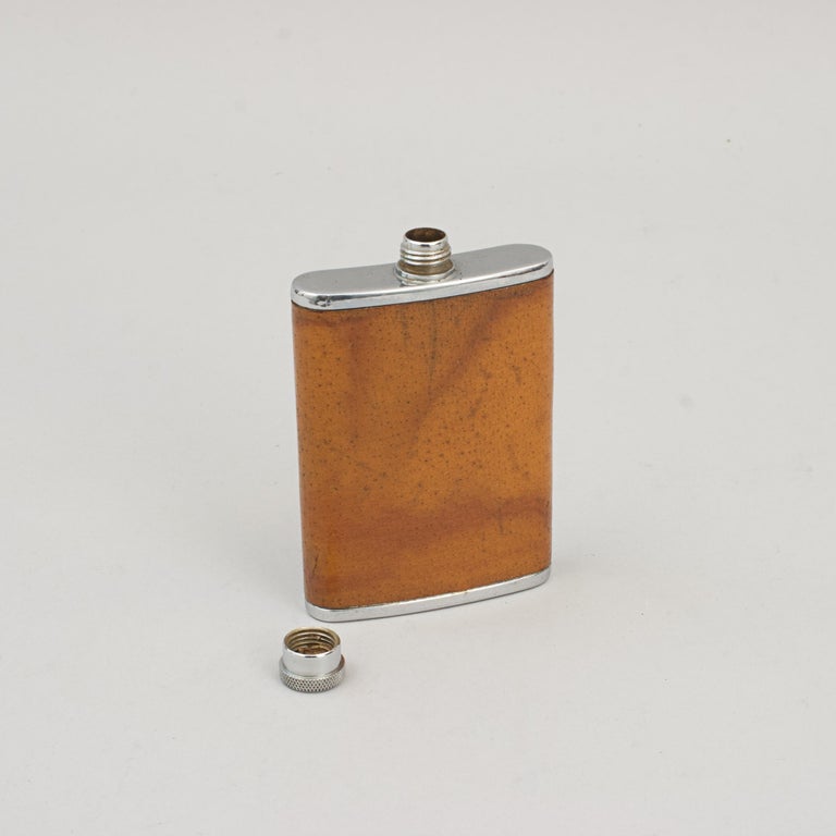 Pocket Leather Hip Flask For Sale at 1stDibs
