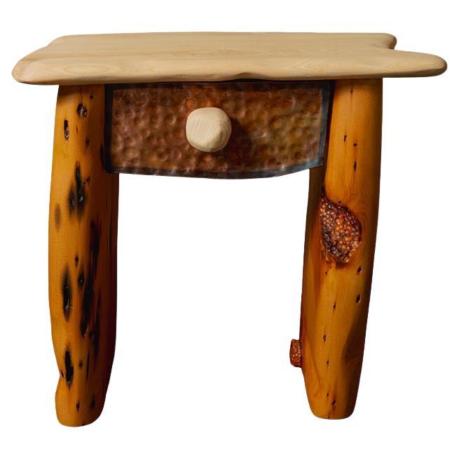 Hand-Hammered Copper and Ebonized White Oak Kansas Floor Lamp by Luke ...