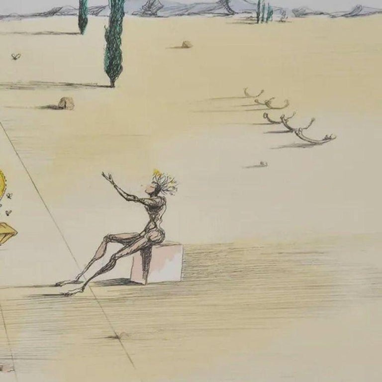 « Montres de poche dans le désert » - Lithographie surréaliste signée ...