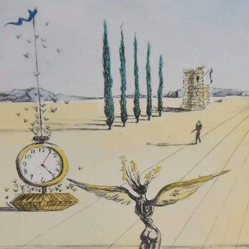 "Pocketwatches in the Desert" Salvador Dali Surrealist Signed ...