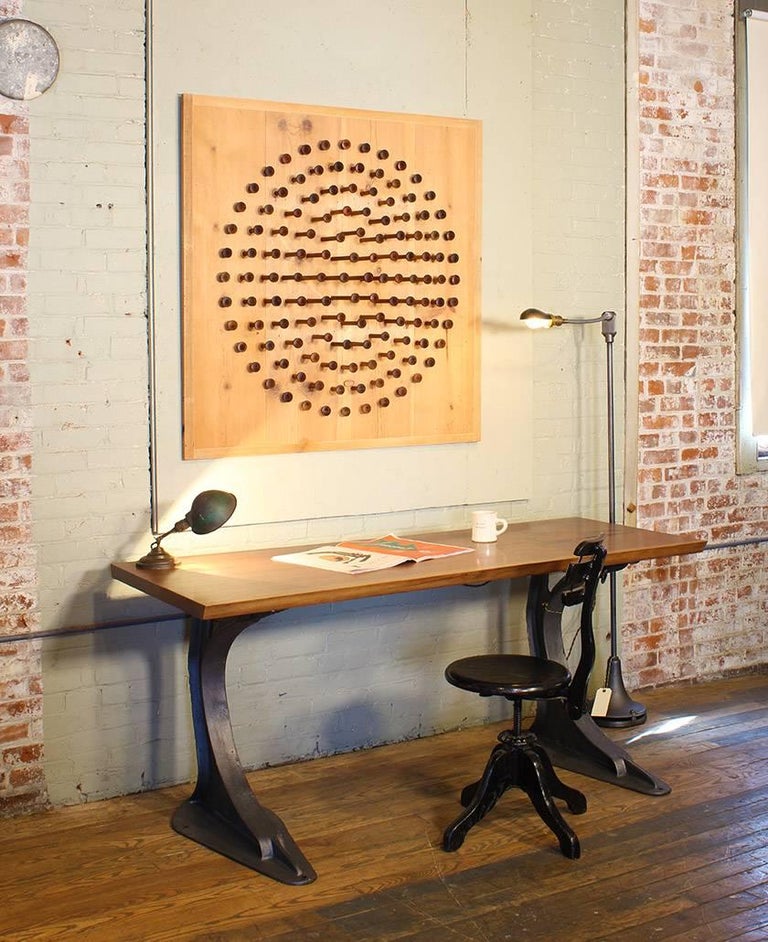 'Point of View' Wooden Spindle Textile Sculpture For Sale at 1stDibs