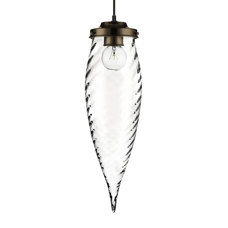 Pointelle Petite Effervescent Handblown Modern Glass Pendant Light For ...