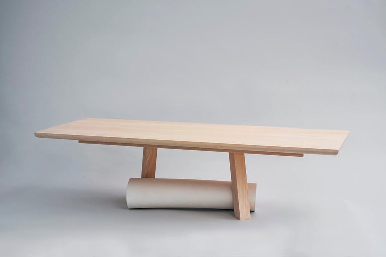 Poise Long Contemporary Coffee Table in Solid Ash Hardwood For Sale at ...