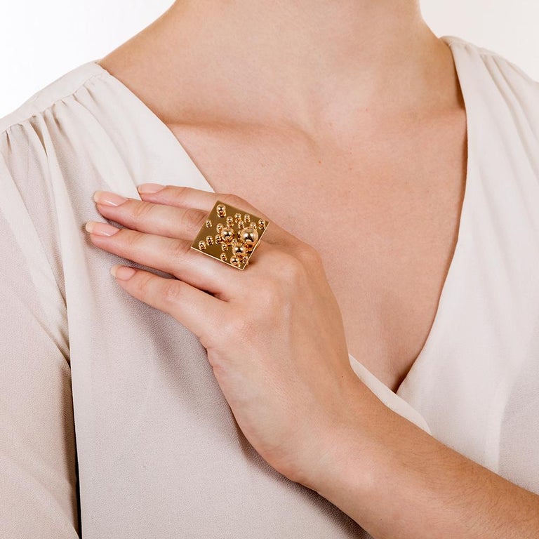 Pol Bury 18 Karat Kinetic Ring at 1stDibs