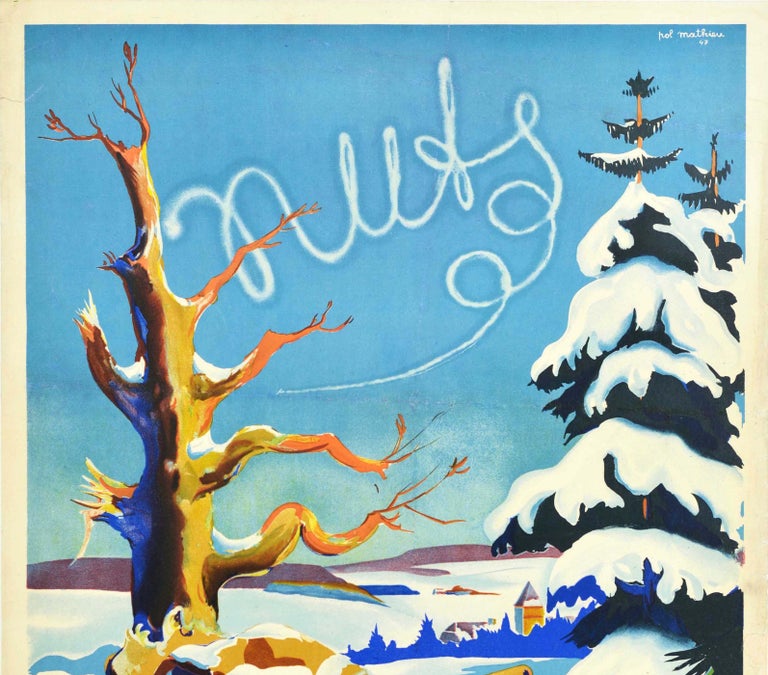 Pol Francois Mathieu - Original Vintage Post-WWII Travel Poster ...