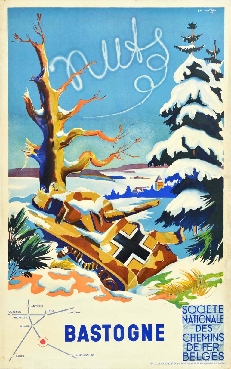 Pol Francois Mathieu - Original Vintage Post-WWII Travel Poster ...