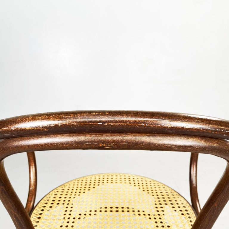 Polnisch Mid-Century Stuhl aus Holz und Stroh Thonet von ZPM Radomsko, 1960er Jahre im Angebot ...