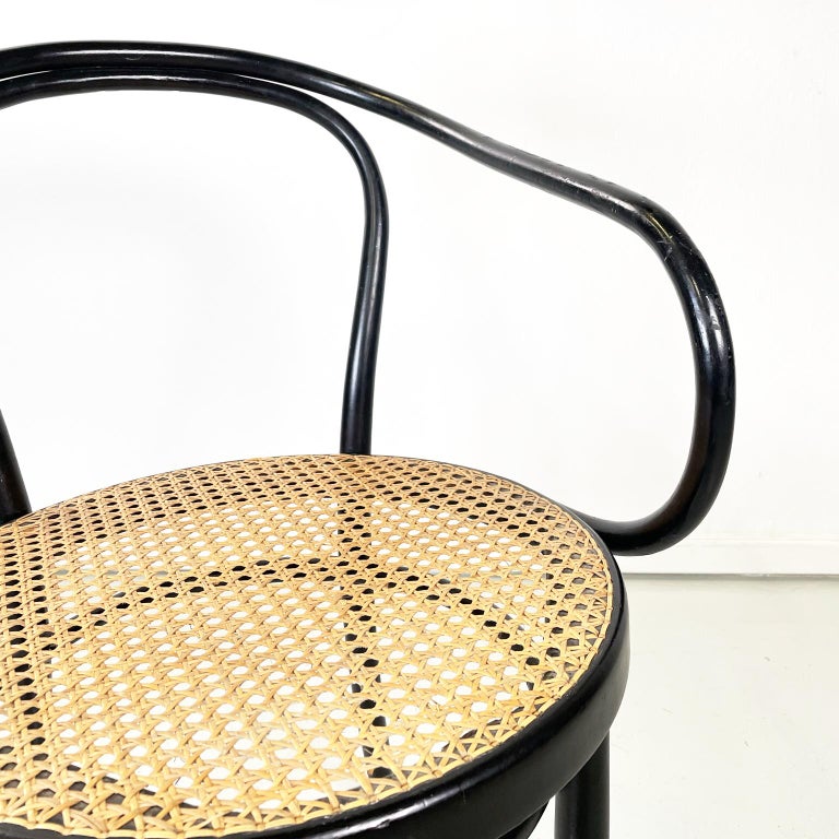 Poland Midcentury Wooden and Straw Chair Thonet by Zpm Radomsko, 1960s ...