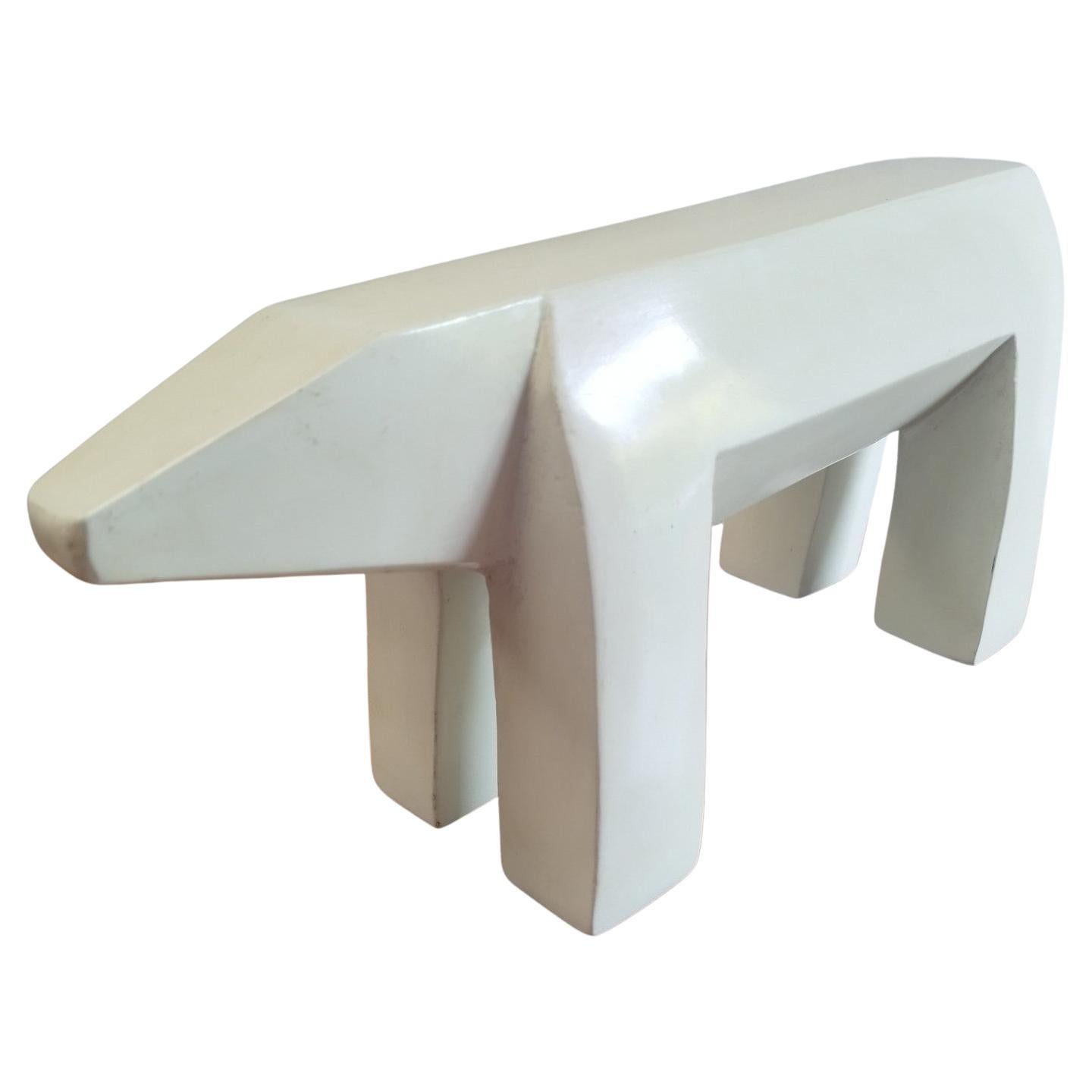 Polar bear in patinated plaster For Sale at 1stDibs