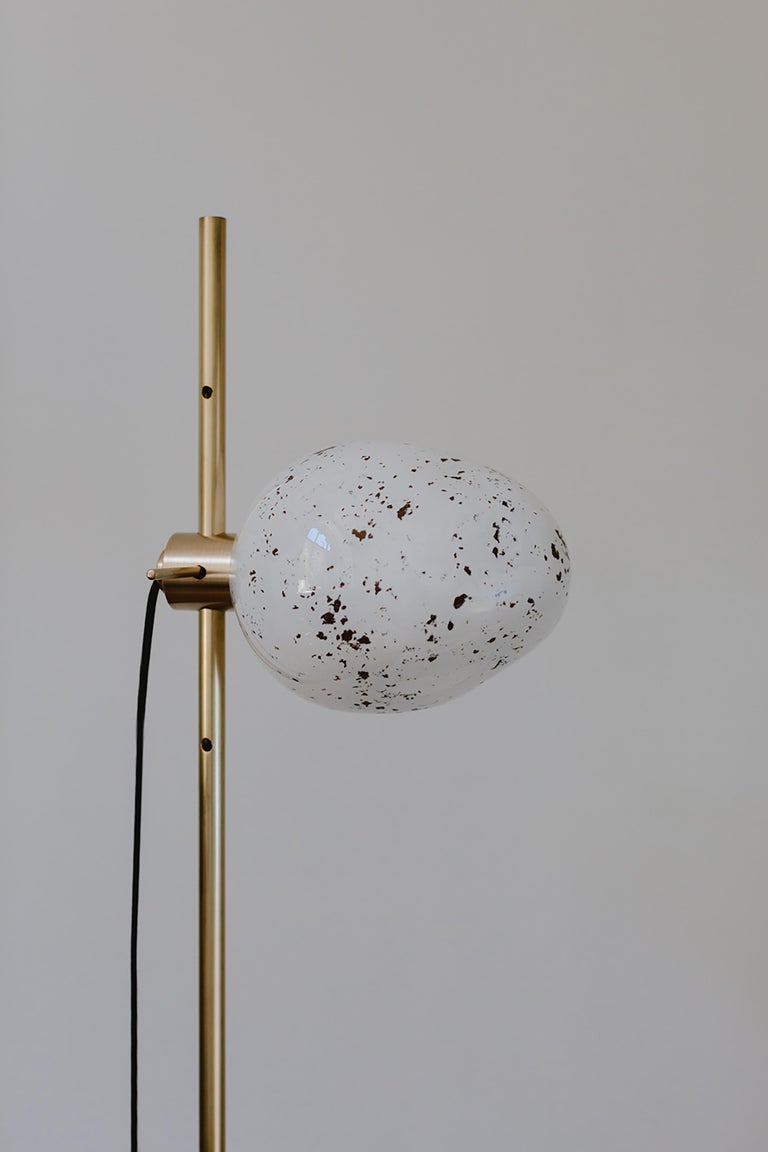 POLAR Floor Lamp with stardust in Matte Brass For Sale at 1stDibs