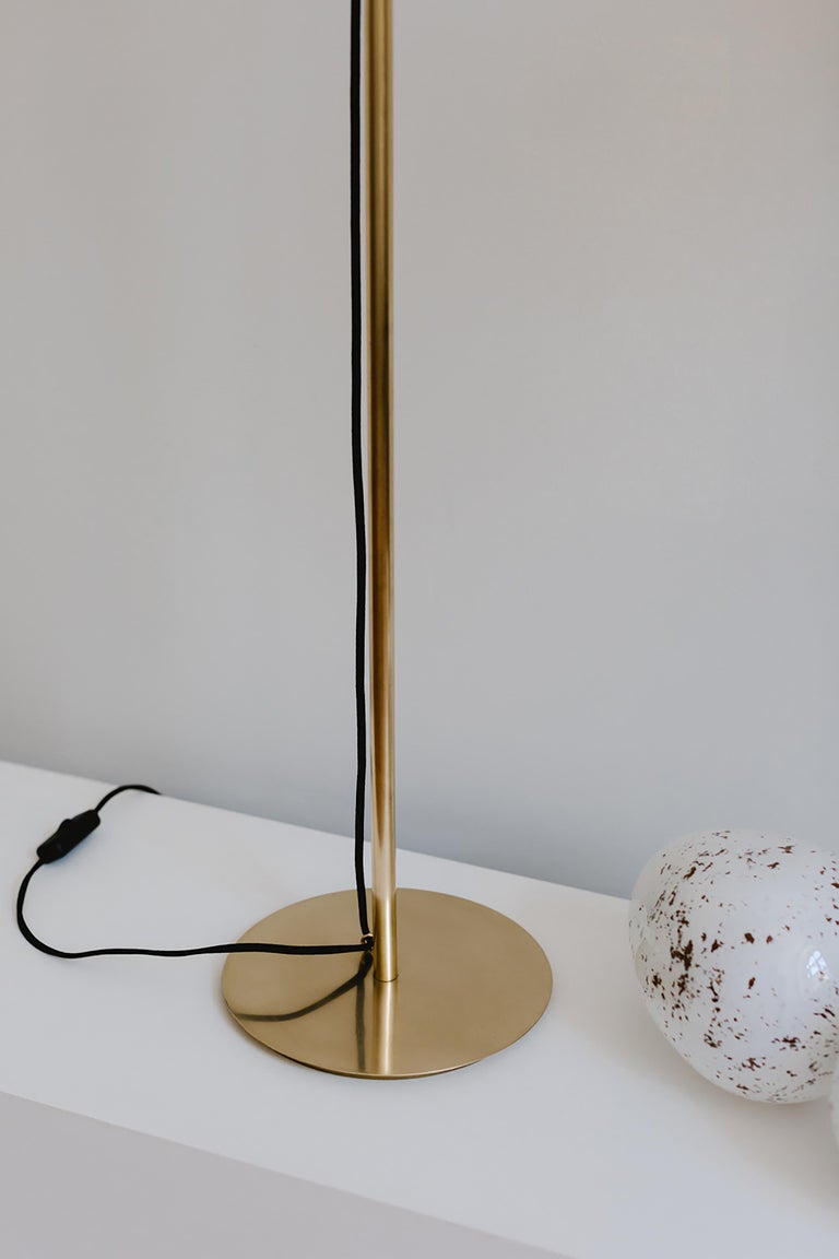 POLAR Floor Lamp with stardust in Matte Brass For Sale at 1stDibs