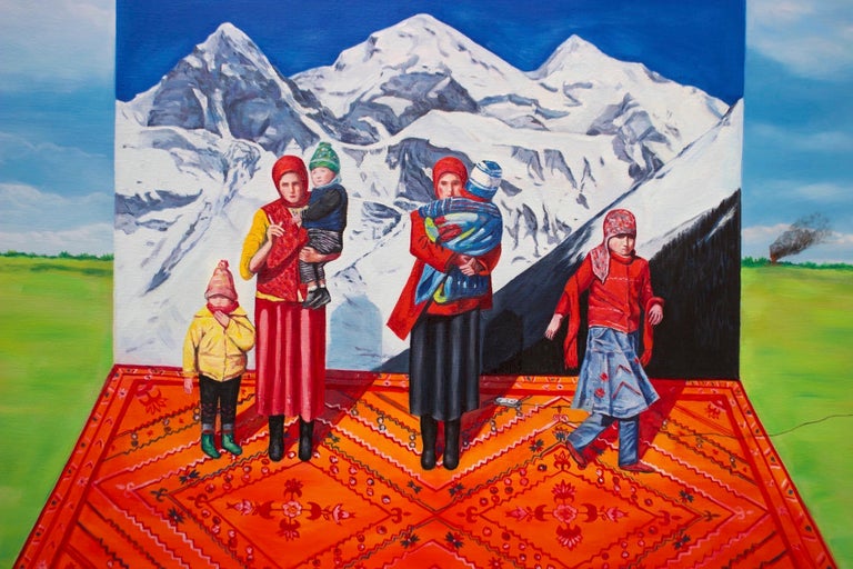 Polat Tayir - Mise en scène IX oil figurative painting surrealism ...