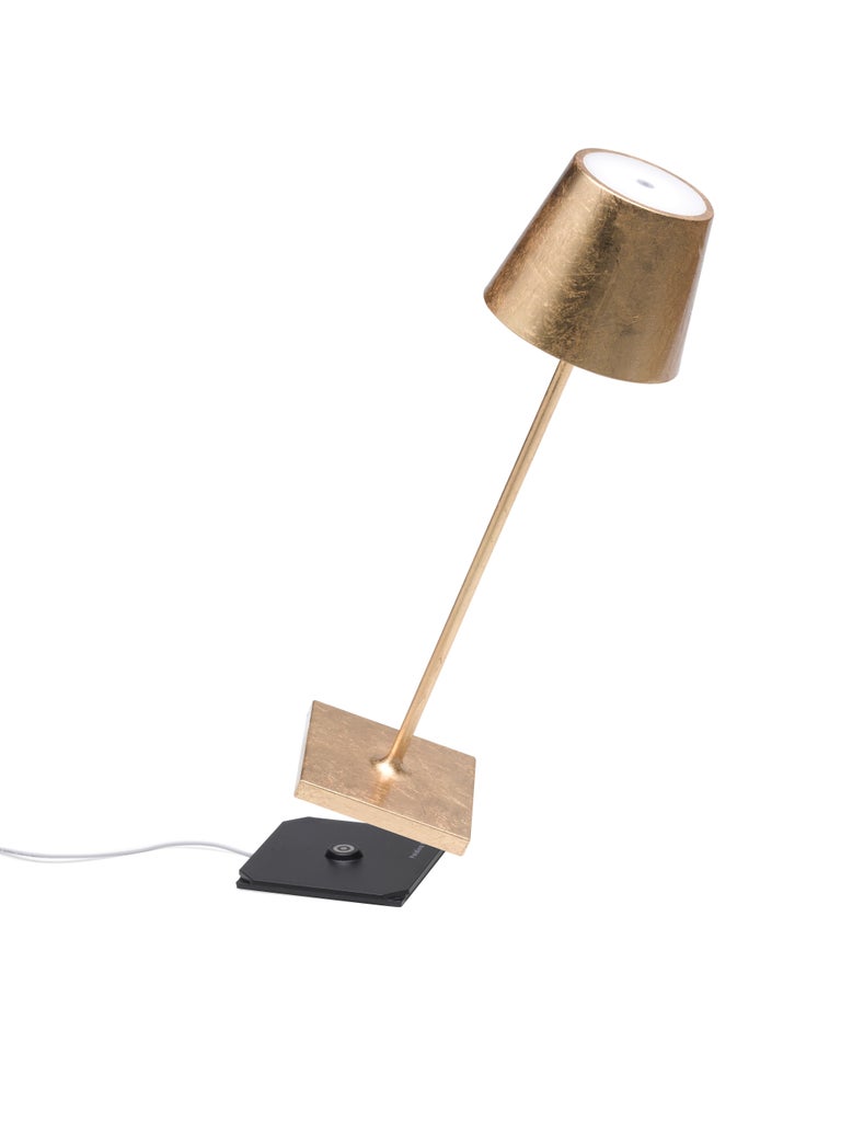 Poldina Pro Cordless Table Lamp in Gold Leaf For Sale at 1stDibs
