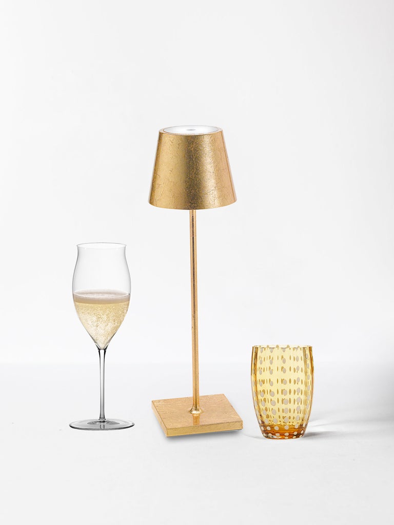 Poldina Pro Cordless Table Lamp in Gold Leaf For Sale at 1stDibs