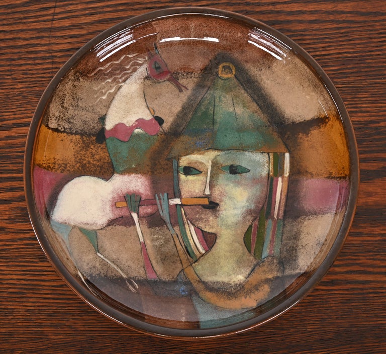 Polia Pillin California Studio Pottery Dish, 1950s For Sale at 1stDibs