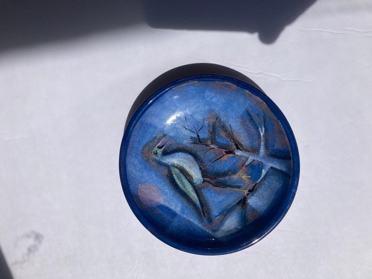 Polia Pillin Ceramic / Pottery Bowl/Plate, Signed For Sale at 1stDibs