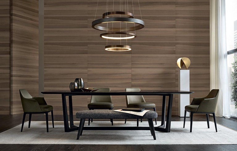 Poliform Grace Dining Chair with Armrests in Fabric or Leather and ...