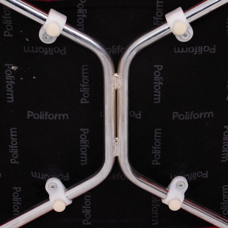 Poliform Nex Red Stools by Mario Mazzer, Set of 2 For Sale at 1stDibs