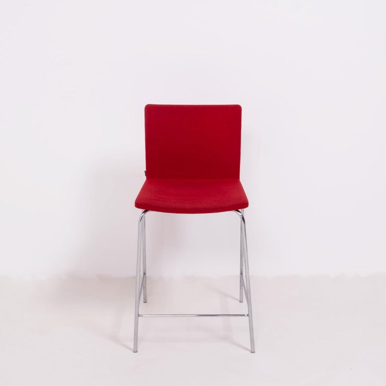 Poliform Nex Red Stools by Mario Mazzer, Set of 2 For Sale at 1stDibs
