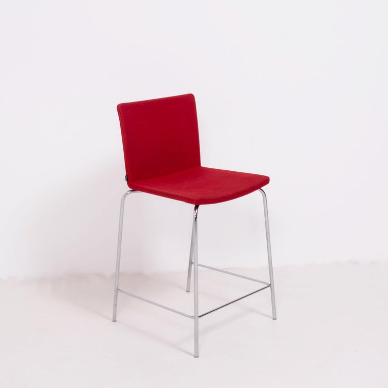 Poliform Nex Red Stools by Mario Mazzer, Set of 2 For Sale at 1stDibs