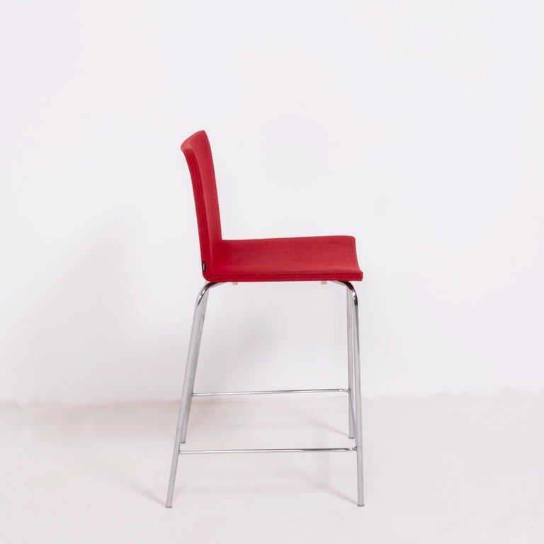Poliform Nex Red Stools by Mario Mazzer, Set of 2 For Sale at 1stDibs