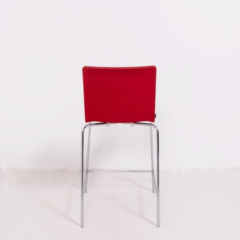 Poliform Nex Red Stools by Mario Mazzer, Set of 2 For Sale at 1stDibs