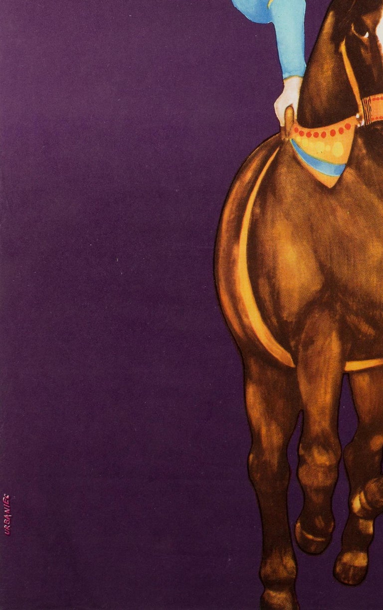 Polish, Cyrk, Circus Poster, 1982, Vintage, HORSE RIDING ACROBAT ...
