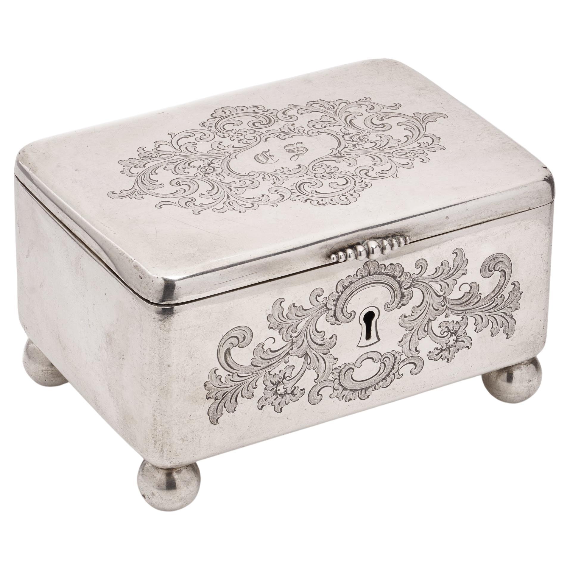 Polish silver casket, Warsaw 1853, by Malcz For Sale at 1stDibs