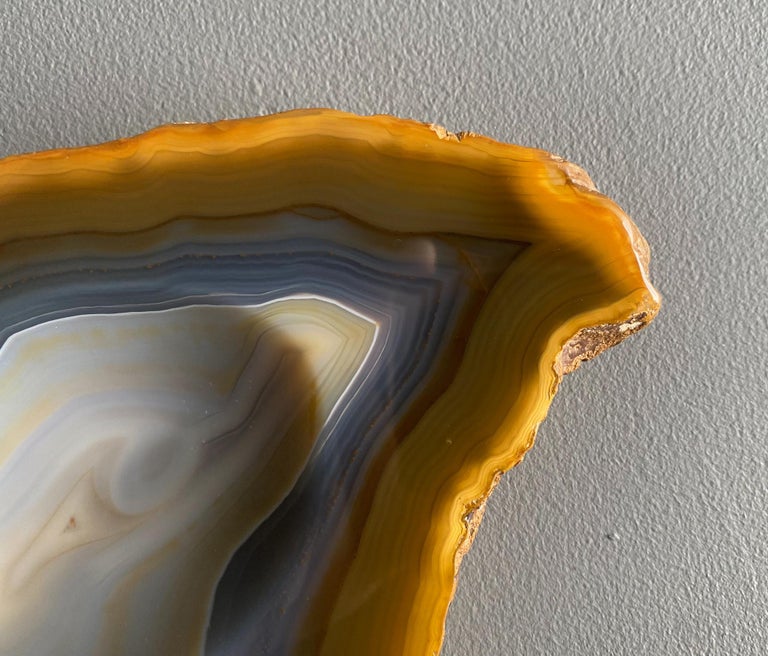 Polished Agate Geode Stone Bowl, circa 1960 For Sale at 1stDibs
