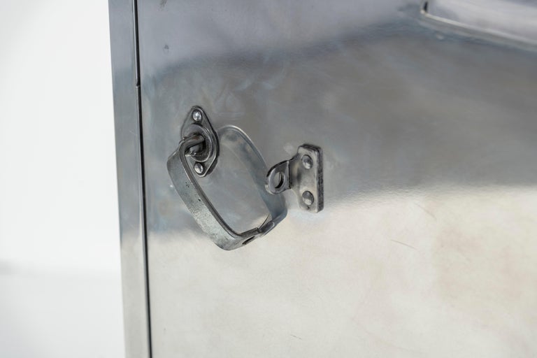 Polished Aluminum 3-Door Locker at 1stDibs