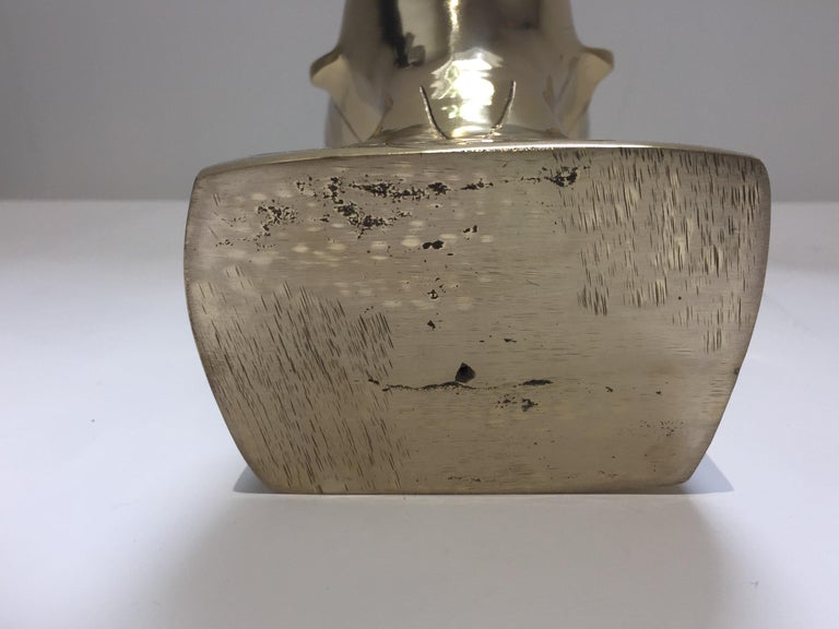 Polished Brass Bust of Nefertiti at 1stDibs