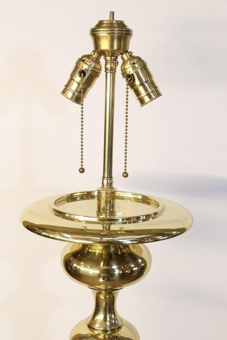 Polished Brass Georgian Style Floor Lamp For Sale at 1stDibs