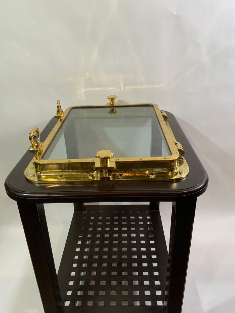 Polished Brass Ships Porthole Table For Sale at 1stDibs