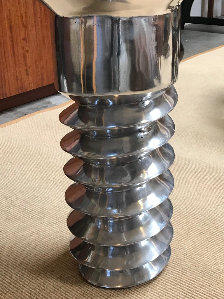 Polished Cast Aluminium Gueridon by Doug Edge at 1stDibs